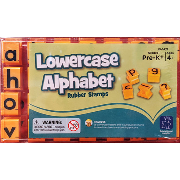 Lowercase Alphabet Rubber Stamps | Terra Toys