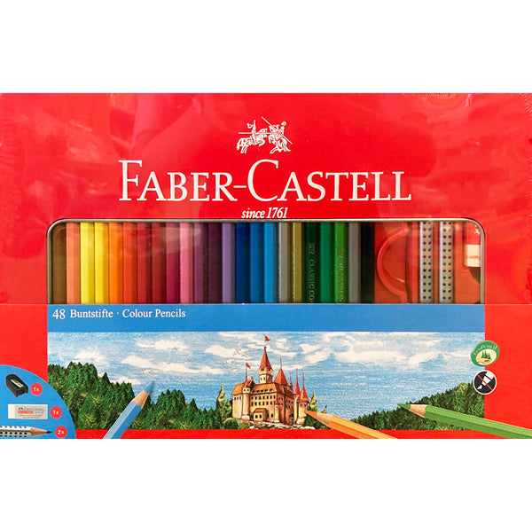 Faber-Castell 48 Classic Colored Pencils & Accessories Tin | Terra Toys