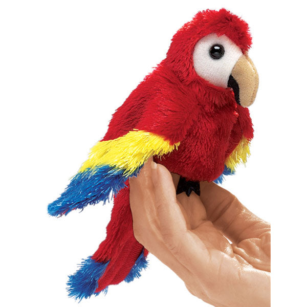 Mini Scarlet Macaw Finger Puppet | Terra Toys