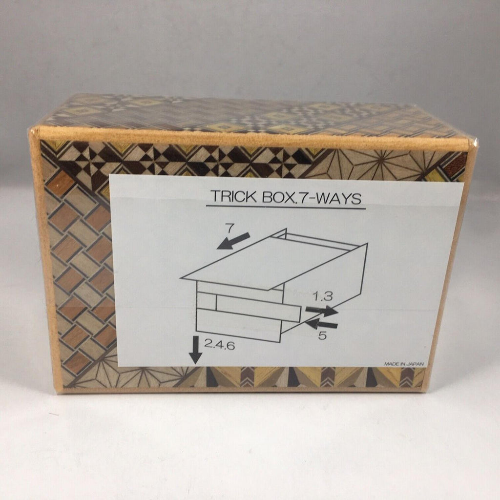 Japanese Yosegi Puzzle Box Samurai Wooden Secret Trick Box 7-Steps ...