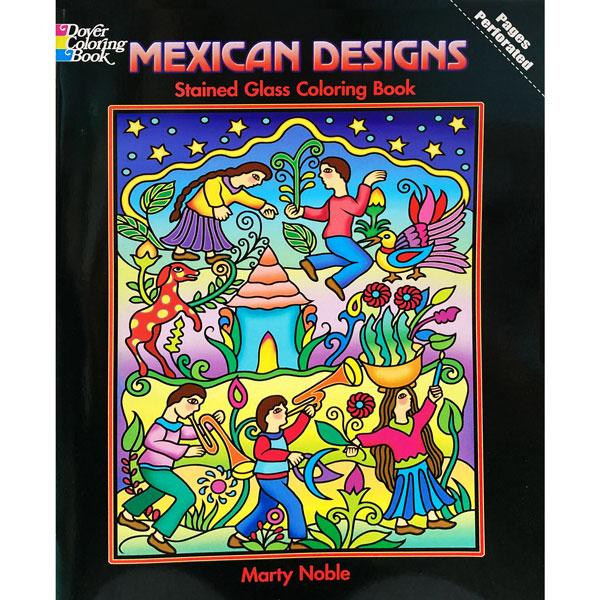 Mexican Designs Stained Glass Coloring Book | Terra Toys