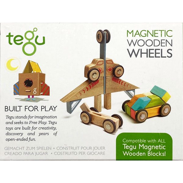 Tegu Magnetic Wooden Wheels (4pc) (12mo+) | Terra Toys