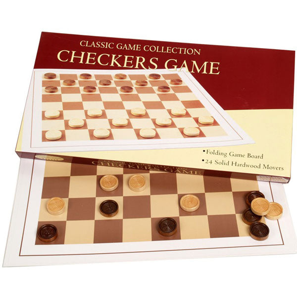 Wooden Checkers Game | Terra Toys
